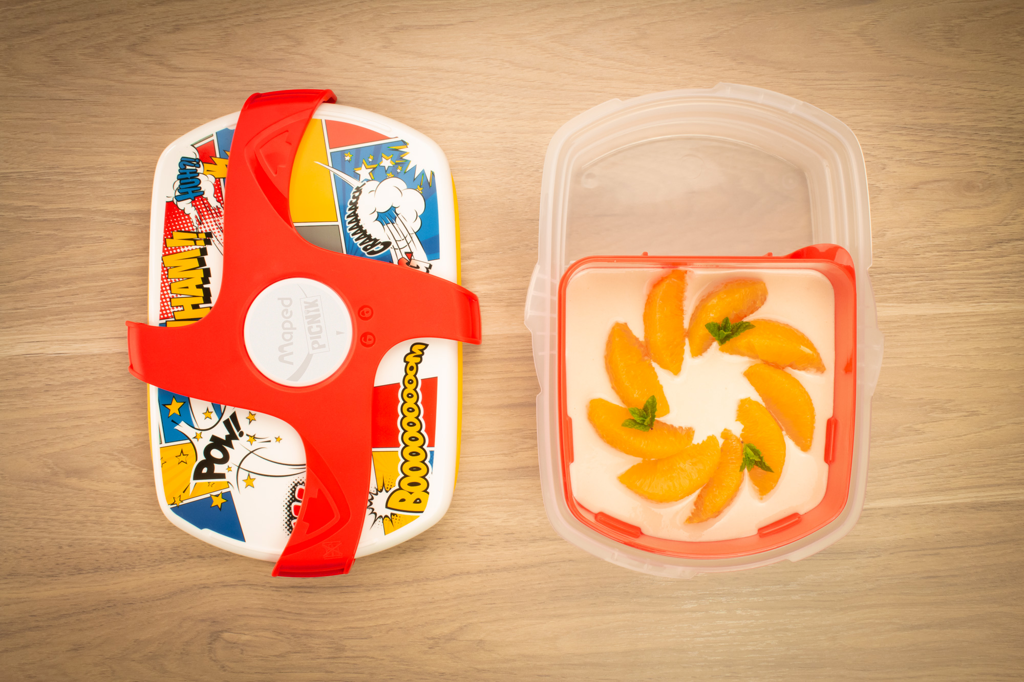 Délicieux dessert pour enfants : suprême d'oranges et lait aux amandes