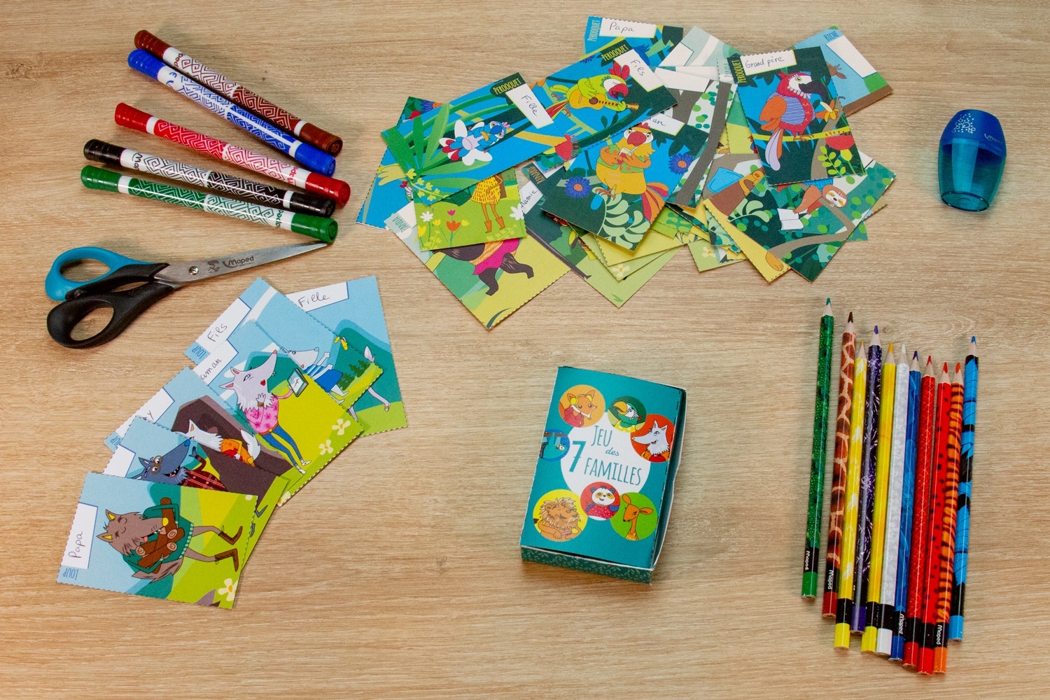 Actividad creativa niños - Hacer mi juego de las 7 familias